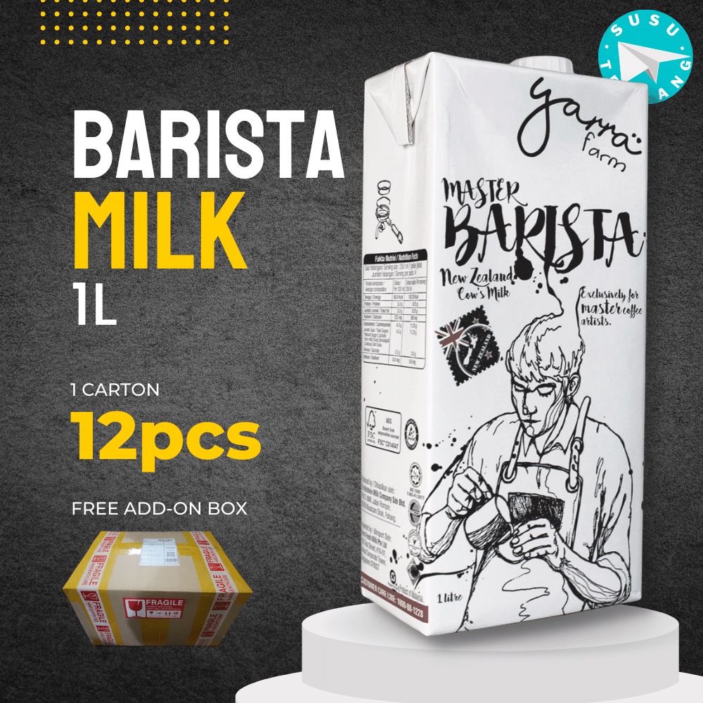 CARTON | 12pcs Yarra Master Barista UHT 1L (Susu Barista) by Farm Fresh ...
