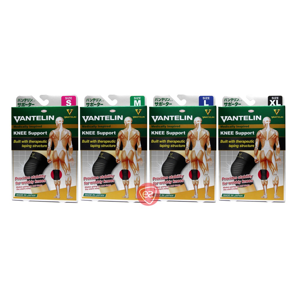 VANTELIN KNEE SUPPORT (BLACK COLOUR) 1 PC (SIZE: S / M / L / XL ...