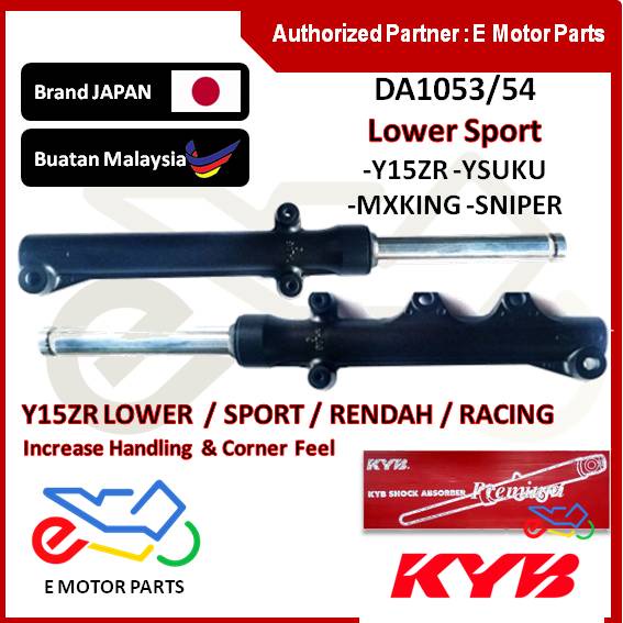 Y15ZR Y16ZR FRONT FORK DEPAN SPORT EDITION LOWER RACING DAMPER FORK SET YAMAHA Y15 Y16 100% ...