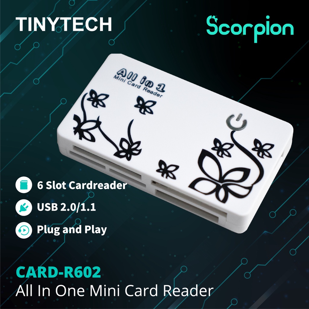 Tinytech CARD-R602 All in 1 Mini Card Reader | Shopee Malaysia