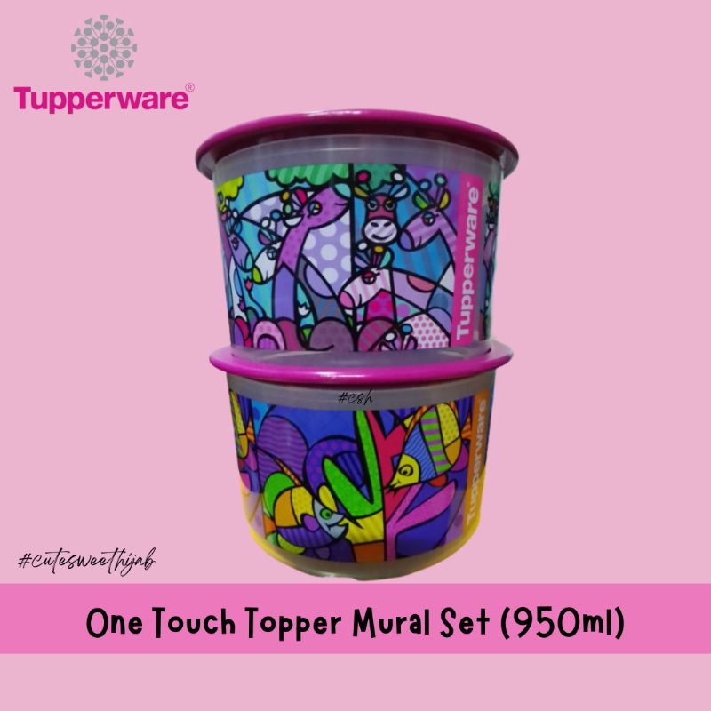 NEW TUPPERWARE BRANDS LIMITED EDITION ONE TOUCH TOPPER MURAL SET (2pcs ...