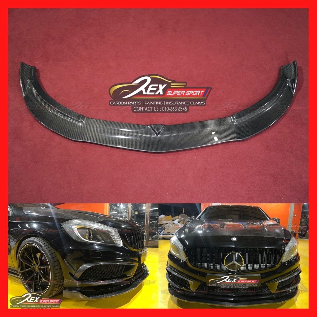 Mercedes Benz A-CLASS W176 A180 A200 A250 A45 AMG Front Lip Revozport ...