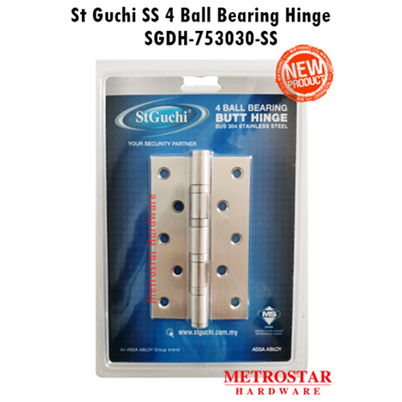 St Guchi Stainless Steel 304 4 Ball Bearing Heavy Duty Hinges For 100kg ...
