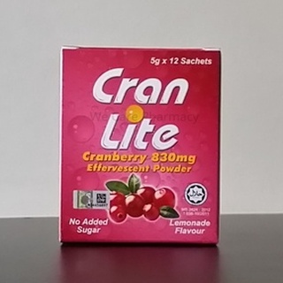 Cran Lite Natural Cranberry Effervescent Granules 12's - Relief For ...