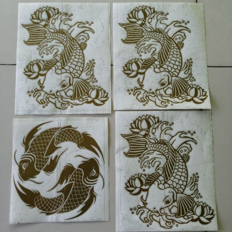 sticker ikan koi 2 sticker potong | Shopee Malaysia