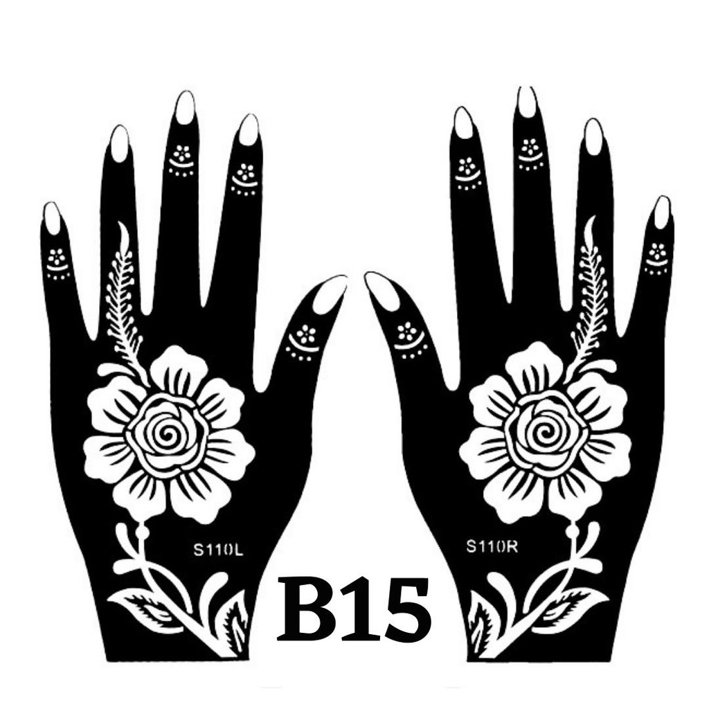 Sticker inai / Sticker Henna / Henna Stencil / Mehndi Stencil NEW ...
