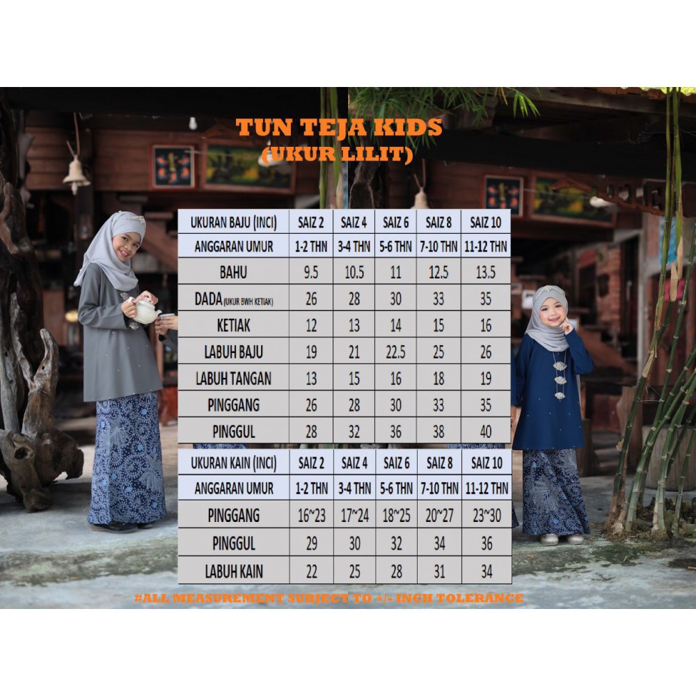 Tun Teja Kids (N'aisyah Xclusive) | Shopee Malaysia