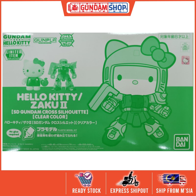 [event Limited] Sd Gundam Cross Silhouette Hello Kitty Zaku Ii [clear