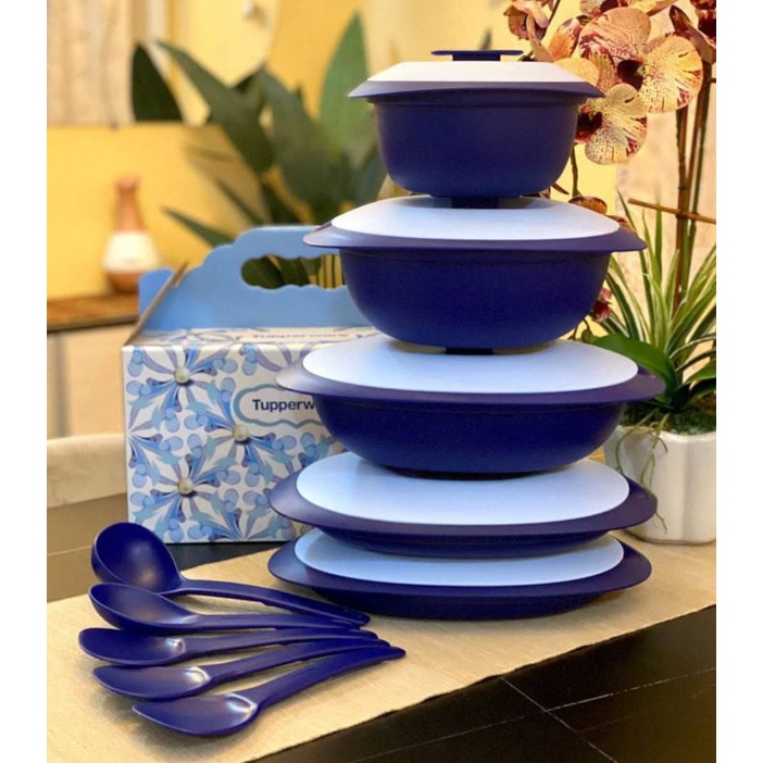 [Sabah] TUPPERWARE ROYALE BLUE SERVEWARE (Petite) | Shopee Malaysia