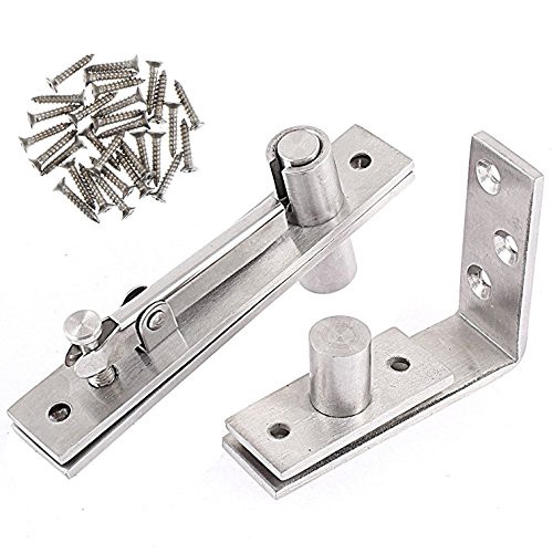 Stainless Steel 360 Degree Rotation Door Pivot Hinge L-shaped Brushed ...