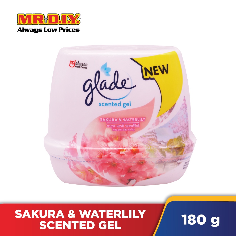 GLADE Sakura & Waterlily Scented Gel (180g) | Shopee Malaysia