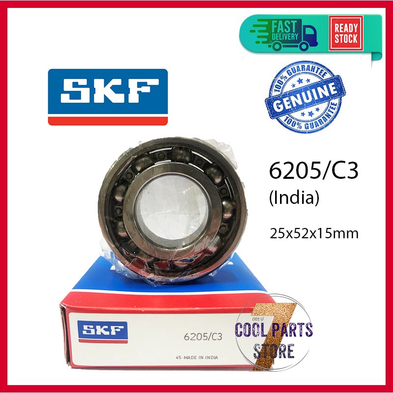 6205 C3 SKF Bearing (25 X 52 X 15mm) Crankshaft Bearing - 100% ORIGINAL ...