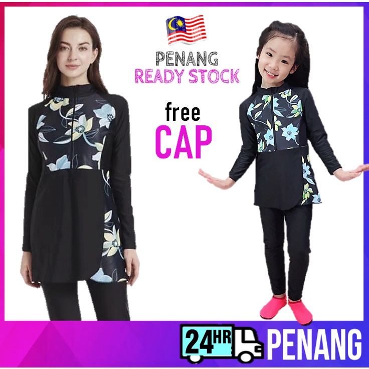 #160 Burkini Muslimah Baju Renang Baju Mandi Budak Perempuan Baju ...