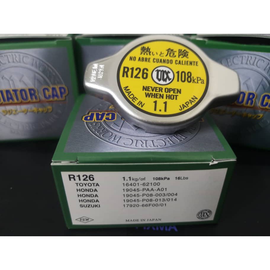 FEW Radiator Cap -HONDA SR4, SO4, SV4 ,TOYOTA,SUZUKI 1.1kg (R126) Made ...