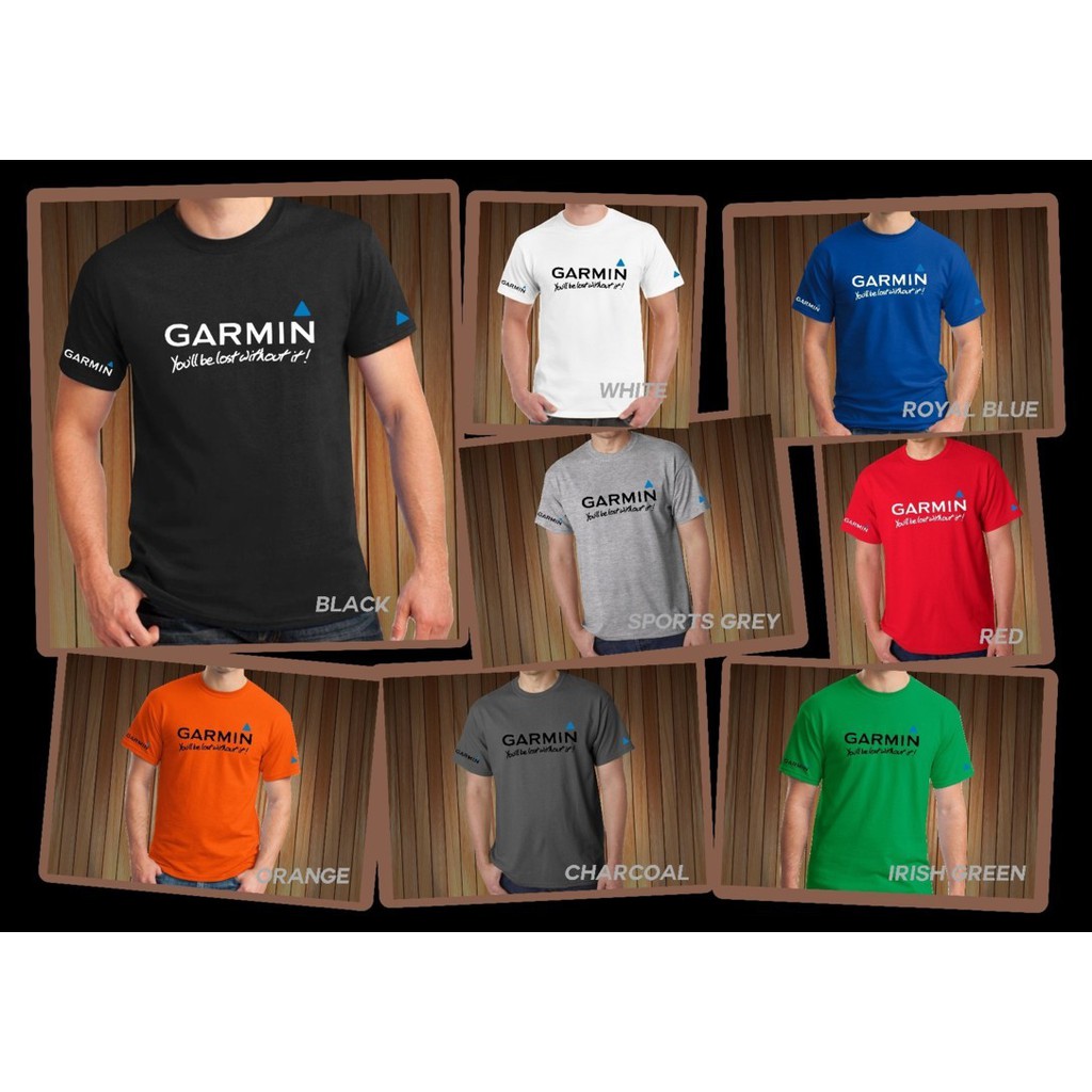 [ SALE ] BAJU T-SHIRT GARMIN MULTI COLOURS / 100% COTTON ROUND NECK ...