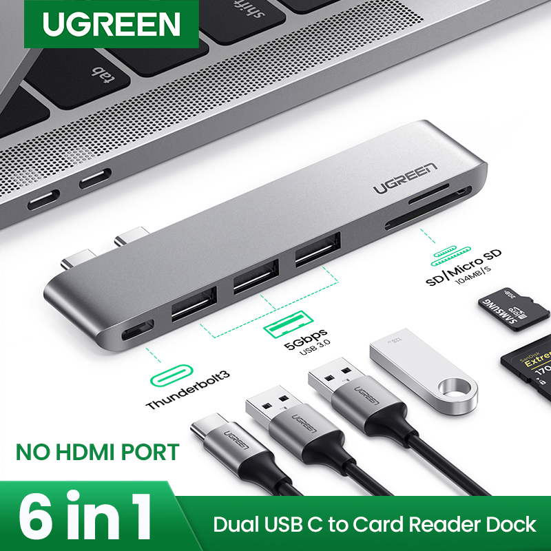 Ugreen usb c hub dual type c to usb 3.0 splitter hdmi adapter for ...