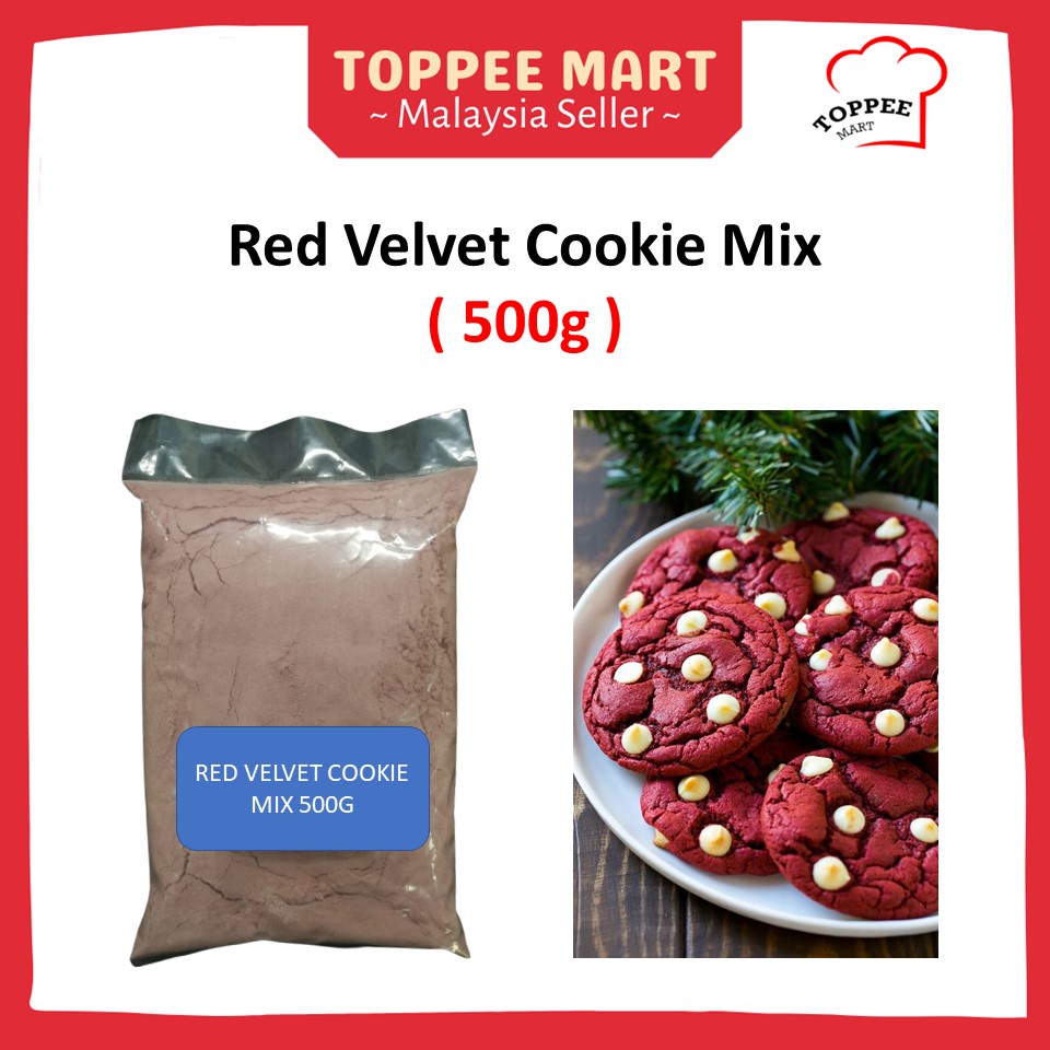 [PREMIX] Red Velvet Cookie Mix 500g / Tepung Segera Biscut Red Velvet ...