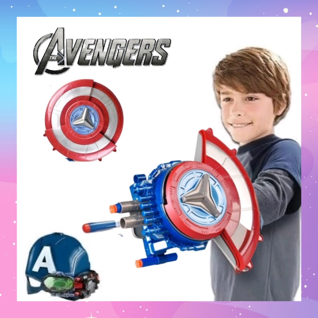 EASY1.SALES Marvel Avenger Super Hero Captain America Bullet Launcher ...