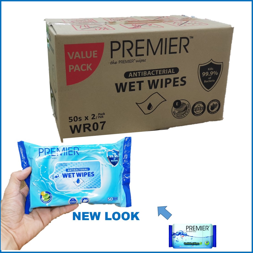 Premier Sanitizing Wipes Tissue (50 Sheets x 24 Packets) | Shopee Malaysia