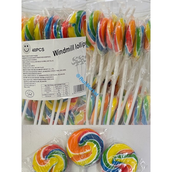 CLASSIC WINDMILL LOLLIPOP 40PCS | Shopee Malaysia