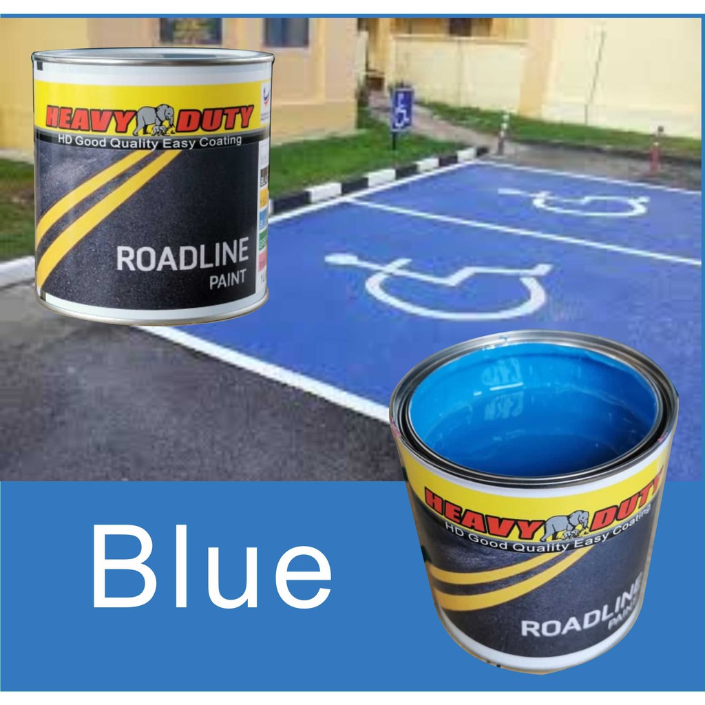 BLUE* ( 1 LITER ) HEAVY DUTY Roadline Paint 1L for Road Marking (Cat ...