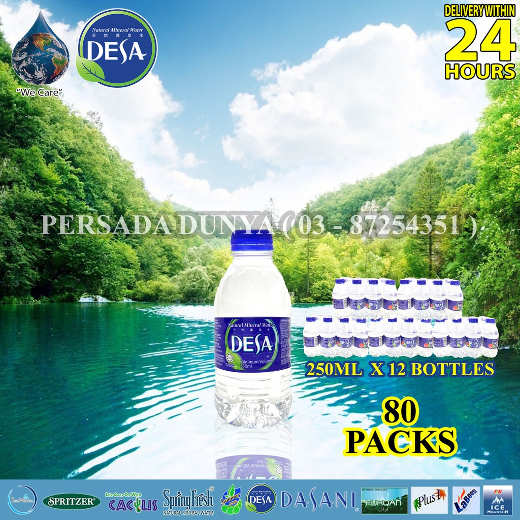 DESA Mineral Water (250ml x 12 Bottles x 80 Shrink Pack) | Shopee Malaysia