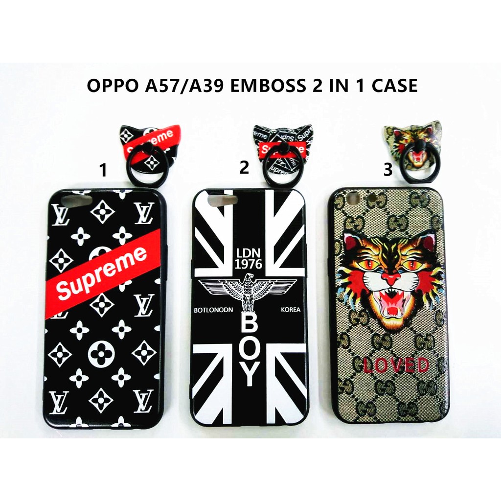OPPO A57/A39 EMBOSS 2 IN 1 CASE | Shopee Malaysia