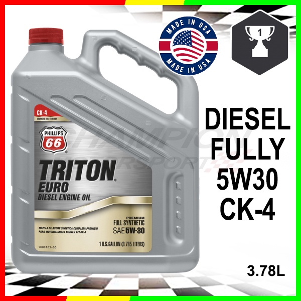 PHILLIPS 66 5W30 DIESEL Fully Synthetic Engine Oil TRITON EURO CK4 3 ...