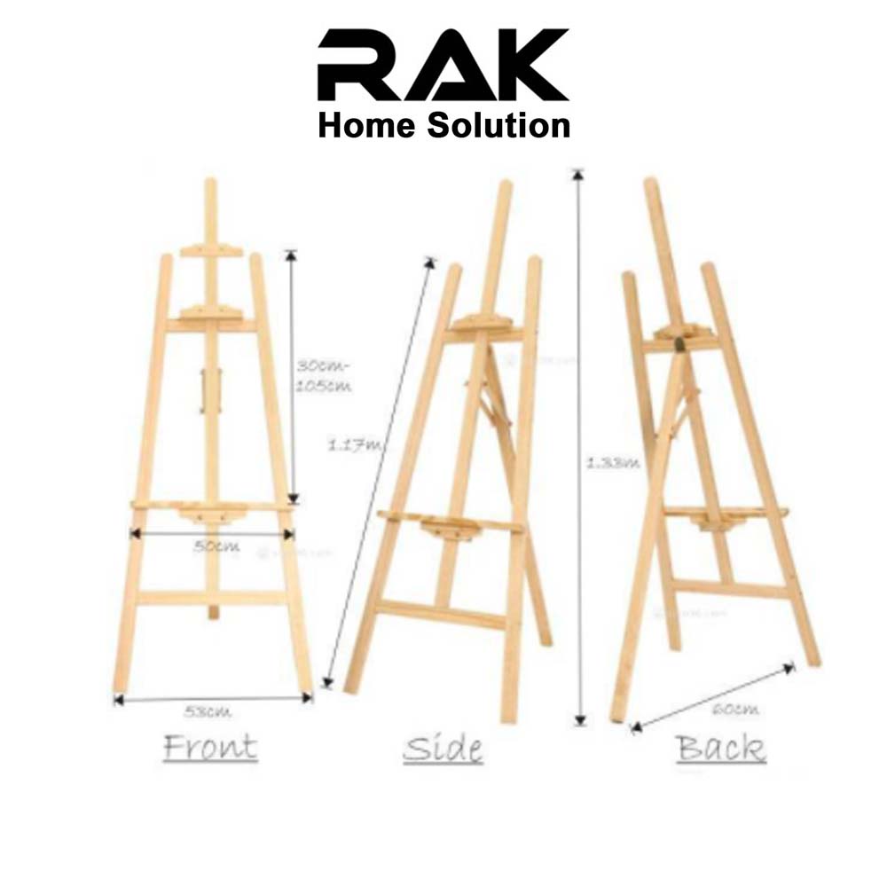 RAK Pemegang Poster Lakaran Seni Kayu Pine Lukisan Kuda-kuda | Shopee ...