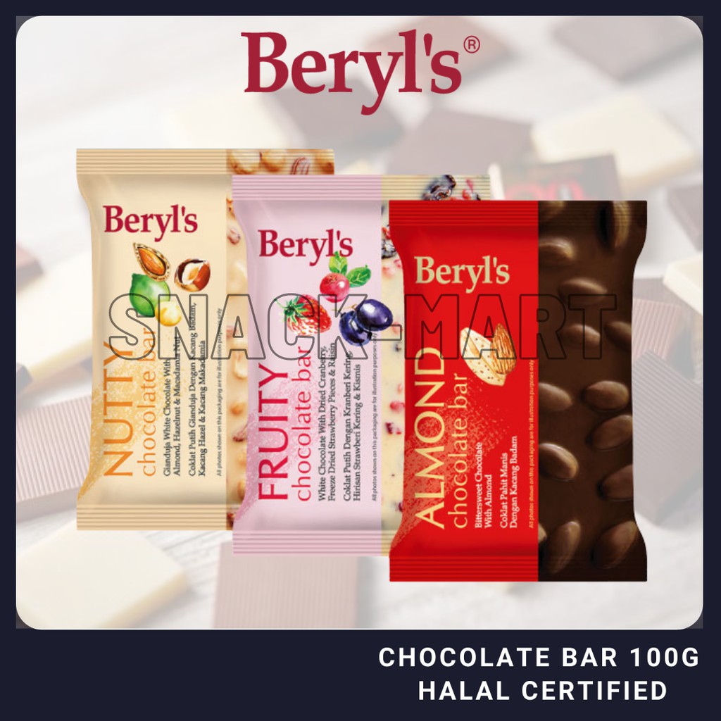 Beryl's Nutty Chocolate Bar / Beryl's Fruity Chocolate Bar / Beryl's ...