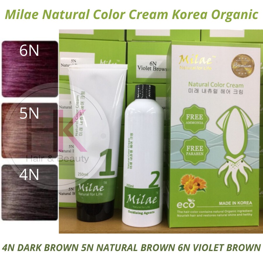Korea Milae Natural Squid ink Color Cream Hair Dye Cover White hair ...