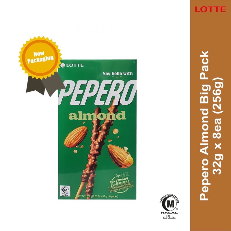 =Readystock= Lotte Pepero Almond Pepero Big Pack/Biskut Pepero Almond ...