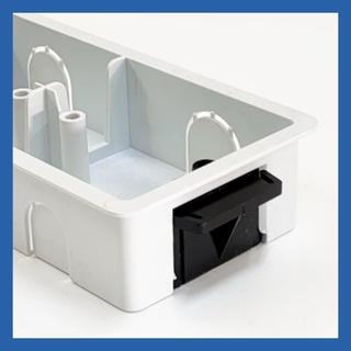 PVC Partition Box 3X3 / 3X6 / 3X7 Switch Base With Clips - White ...