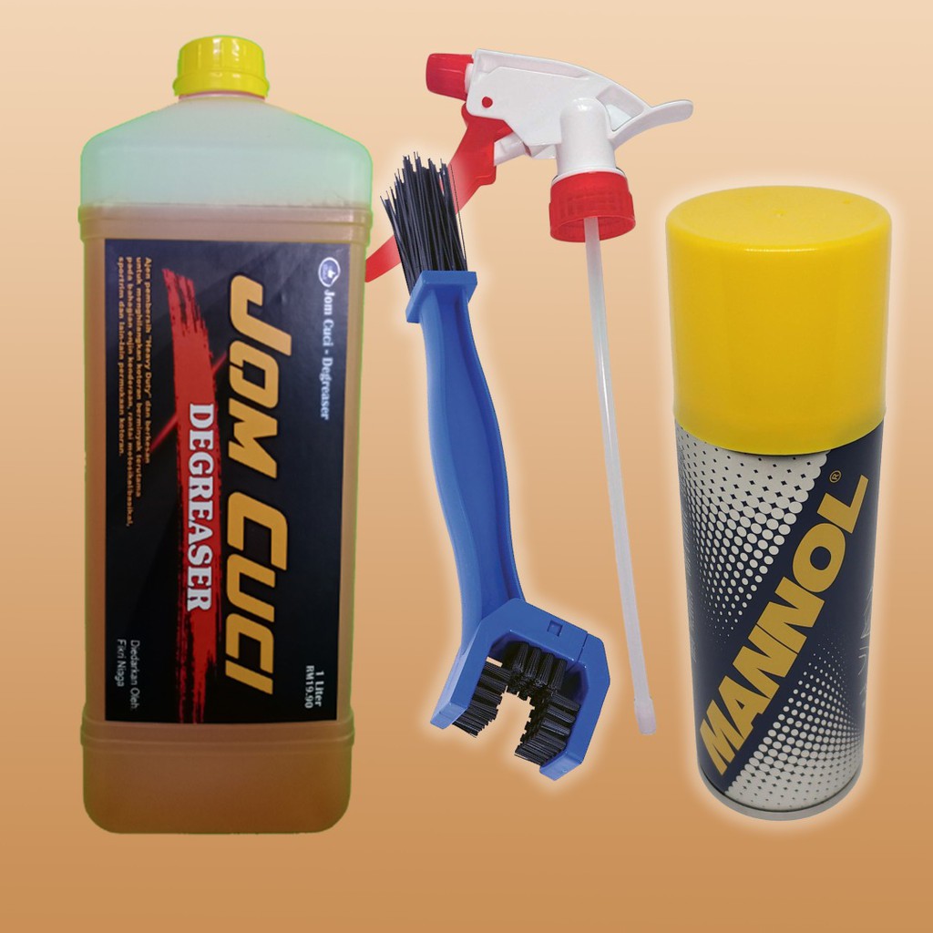 Set Pencuci Rantai Motosikal / Chain Cleaner Package (Degreaser 1 Liter ...