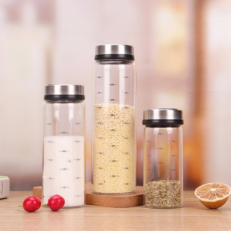High Borosilicate Glass Seasoning Can Pepper Spice Shaker Kitchen Salt ...
