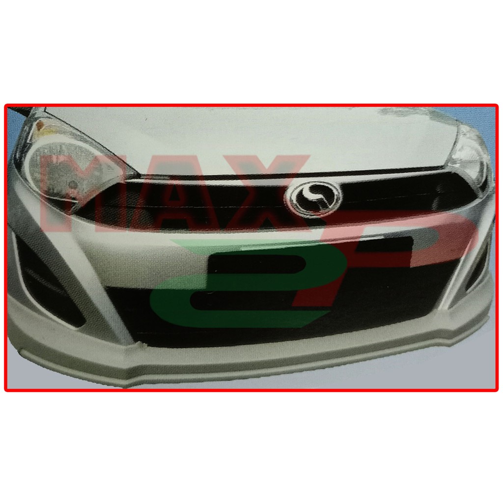 Perodua Axia (Sportivo) Style Front Skirt Bumper Lower Lip Spoiler ...