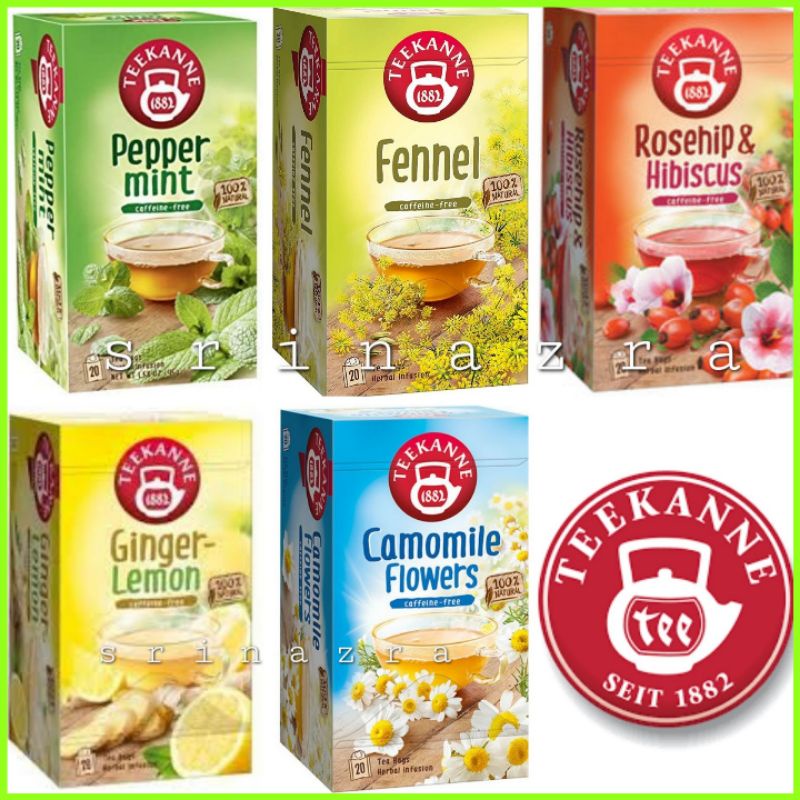 TEEKANNE Tea Ginger Lemon Stomach Smoother Camomile Flowers Peppermint ...