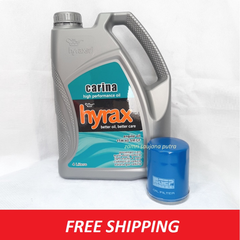 HYRAX OIL - Minyak Enjin - 15W40 4L - FREE SHIPPING TO WEST MALAYSIA ...