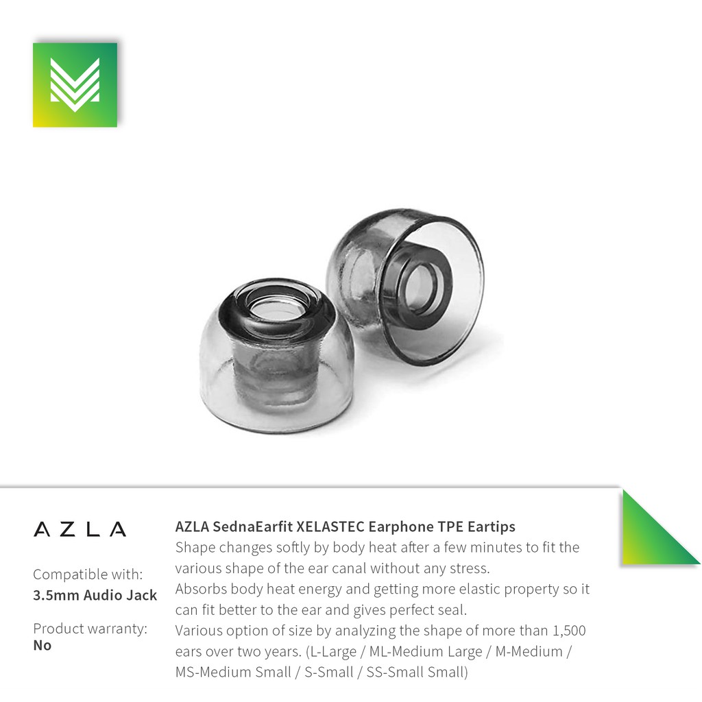 Original Azla Sedna Earfit / Azla Xelastec Eartips for Earphones ...