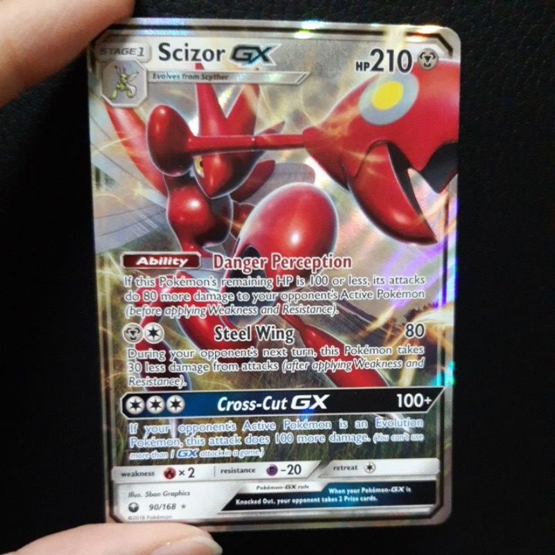 Pokemon Card TCG : Scizor GX 90/168 -Ultra Rare 100% Original Pokemon ...