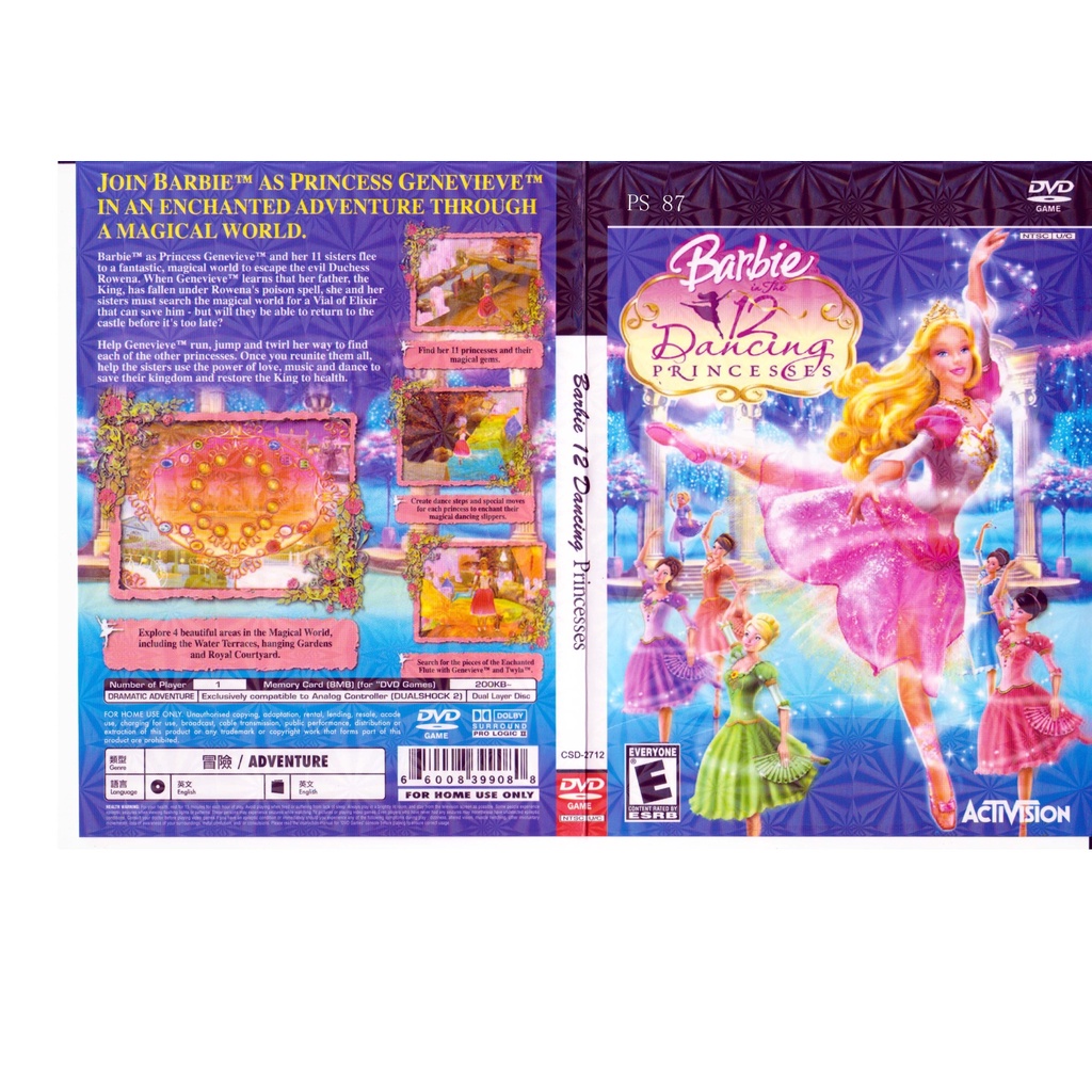 PS2 GAME COLLECTION BARBIE 12 DANCING PRINCESSES | Shopee Malaysia