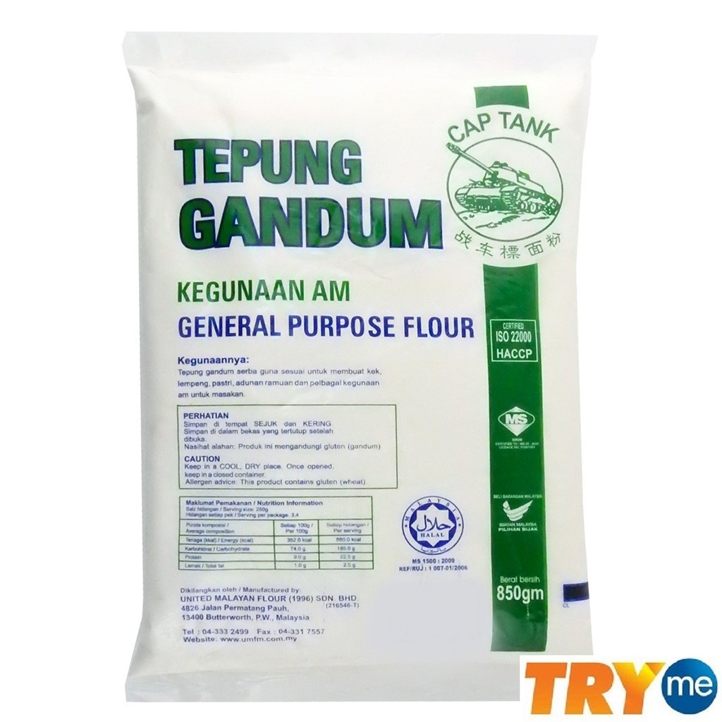 Cap Tank General Purpose Flour - 850g | Shopee Malaysia