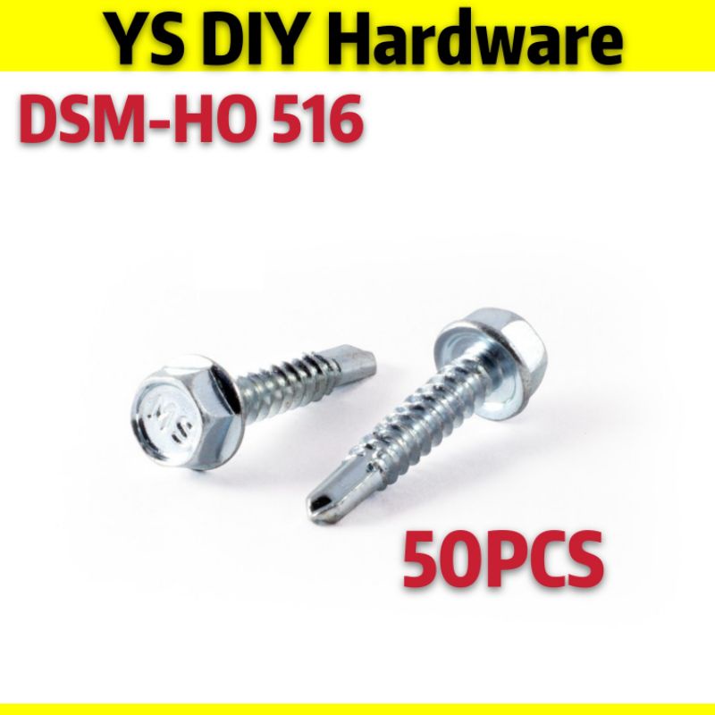 Self Drilling Screw DSM-HO 516 #10 x 5/8 / Skru Besi Bumbung / Skru ...