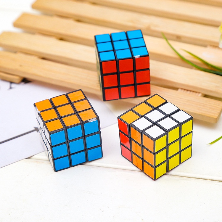 Small 3cm Third-Order Rubik's Cube Stall Department Toys Black ...