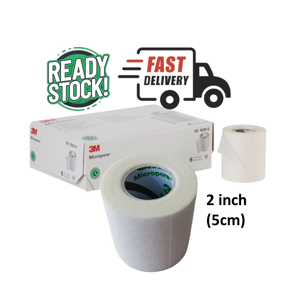 3M Micropore Surgical Tape (2 Inch) - 1 Piece EXP:10/2026 | Shopee Malaysia