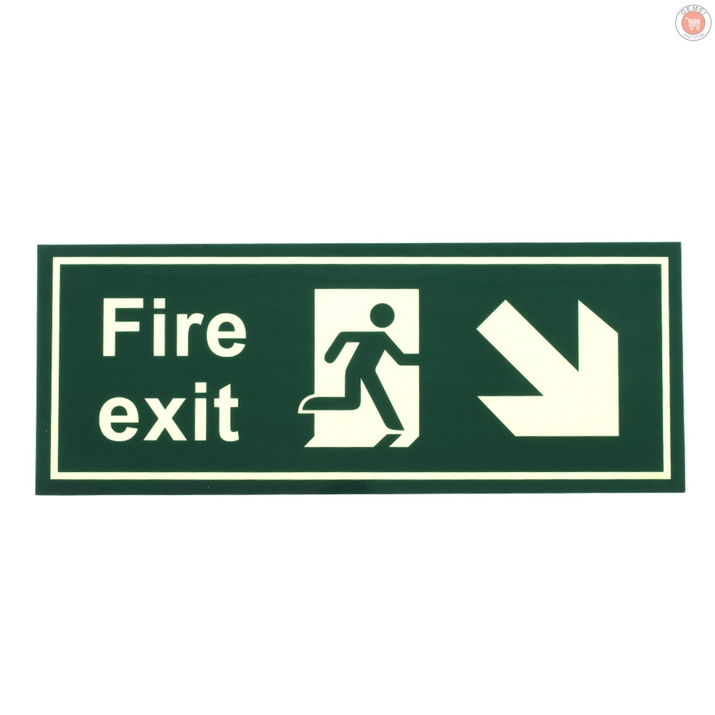 Fire Safety Exit Sign Warning Guidance Signage Luminous for Stairway ...
