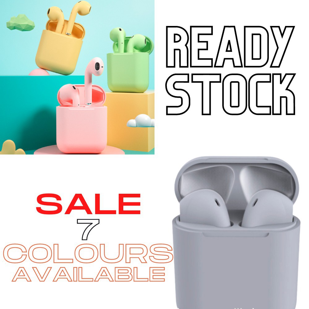 [ Local Ready Stock ] 2021 Model i12 inPods TWS Wireless BT 5.0 ...