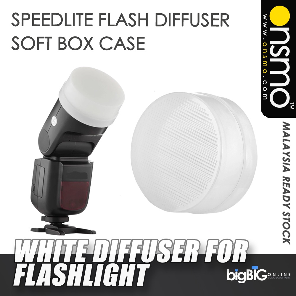 V1 Round Speedlight Flash White Diffuser Soft Box Case For Godox V1 ...