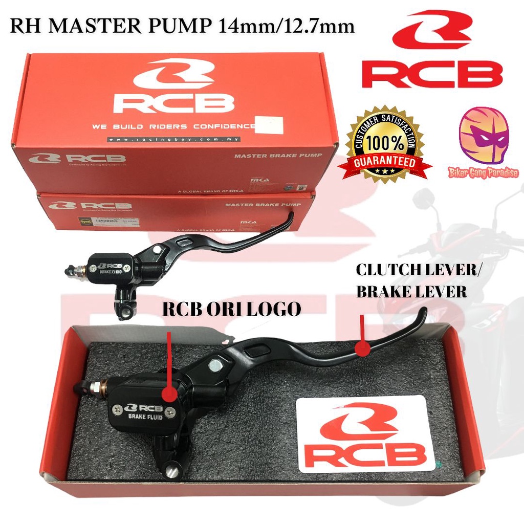 RCB Master Brake Pump RCB 14mm E3/12.7mm RH E2 UNIVERSAL Original RCB ...