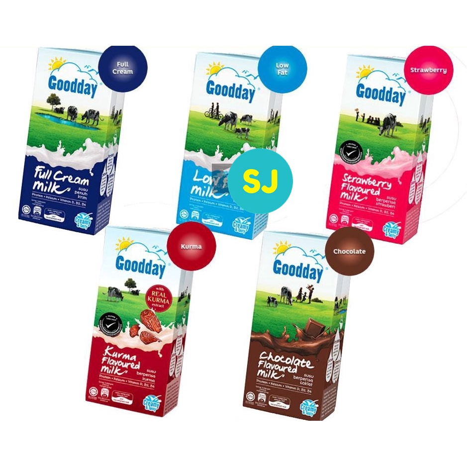 GOODDAY MILK UHT 1L (Full Cream/Low Fat/Chocolate/Strawberry/Kurma ...